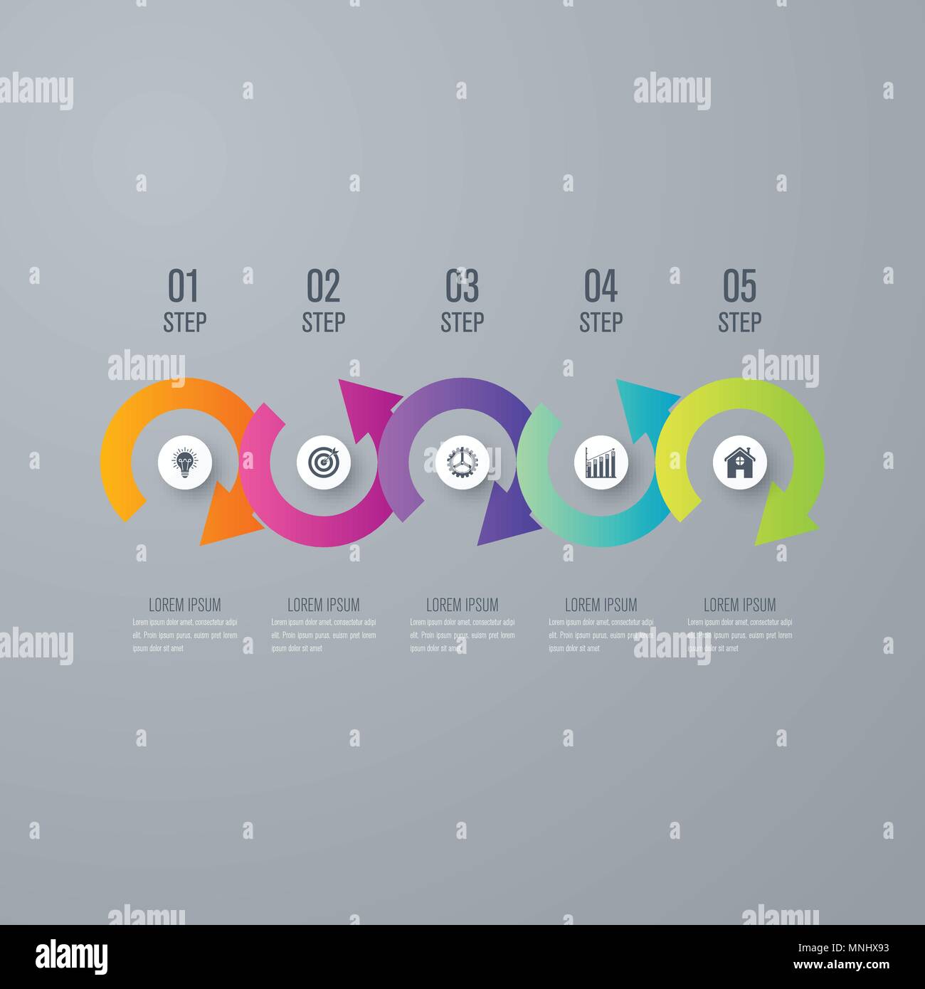 Vector illustration infographics 5 options Stock Vector Image & Art - Alamy