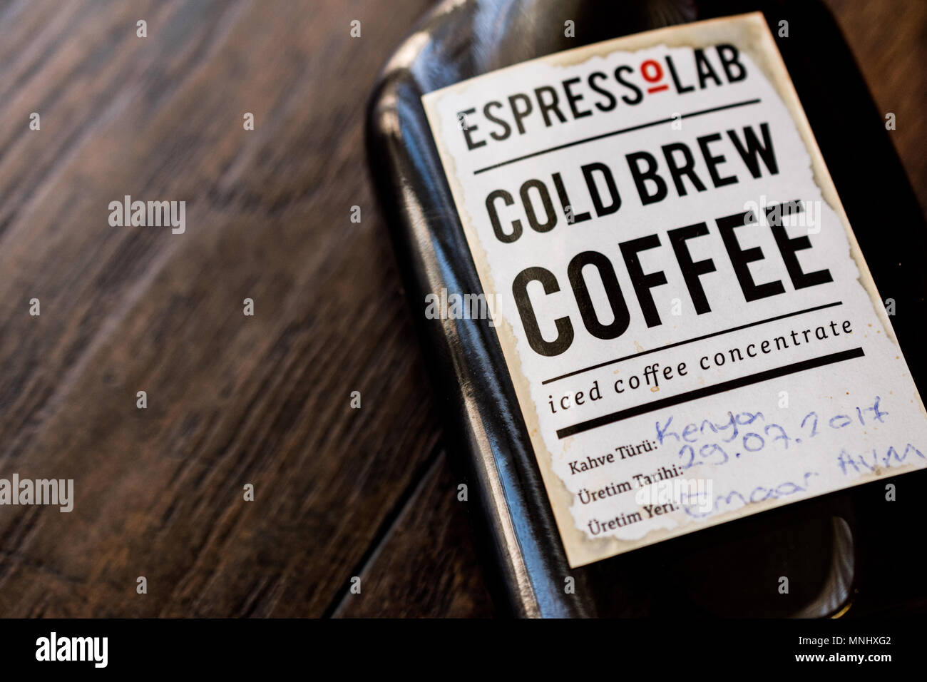 Cold brew coffee in a bottle Stock Photo - Alamy