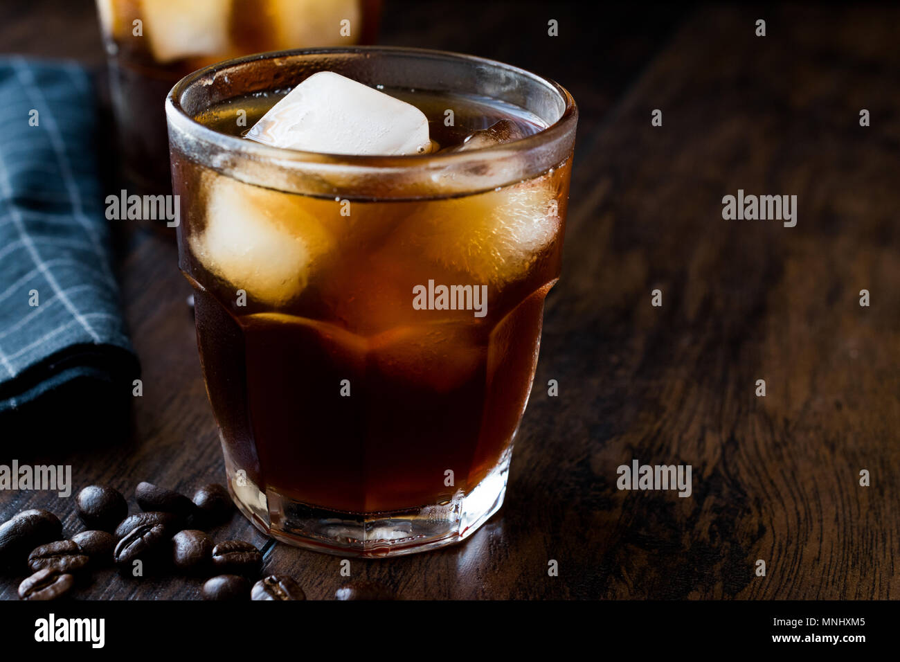 Cold brew coffee with ice or iced coffee. Organic Beverage Stock Photo ...