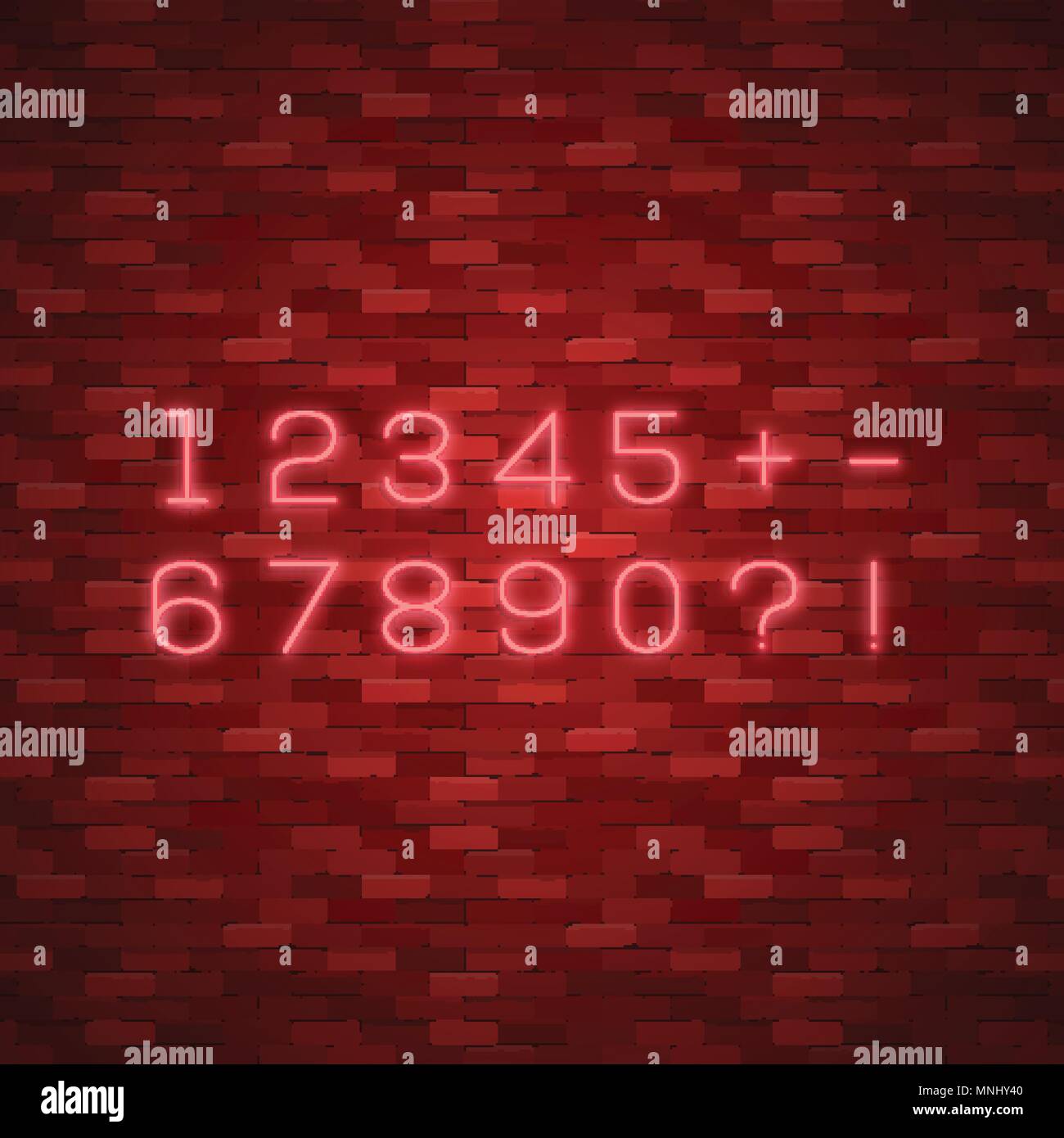 Realistic neon alphabet. Bright neon glowing font Stock Vector Image ...