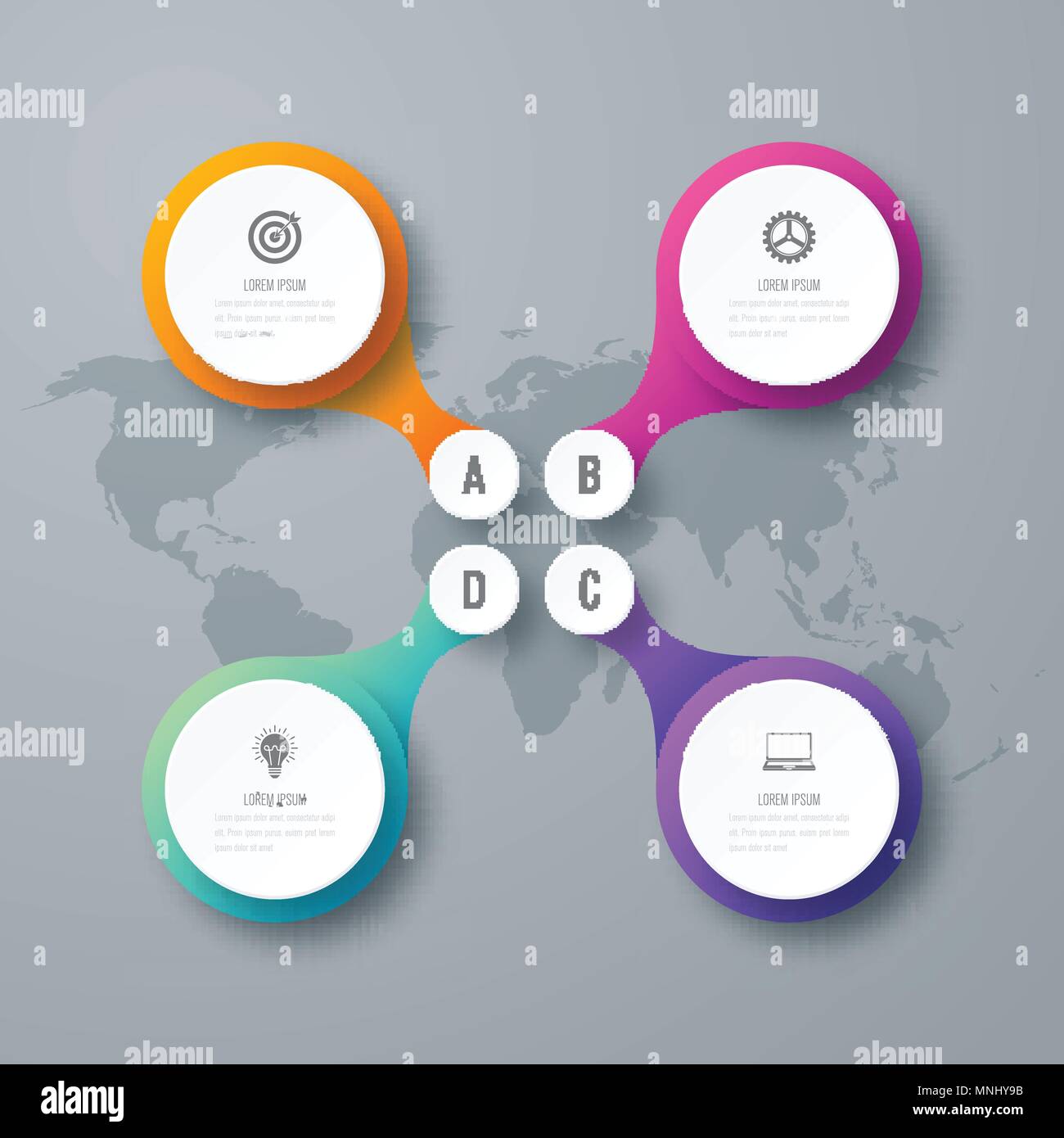 Vector illustration infographics 4 options Stock Vector Image & Art - Alamy