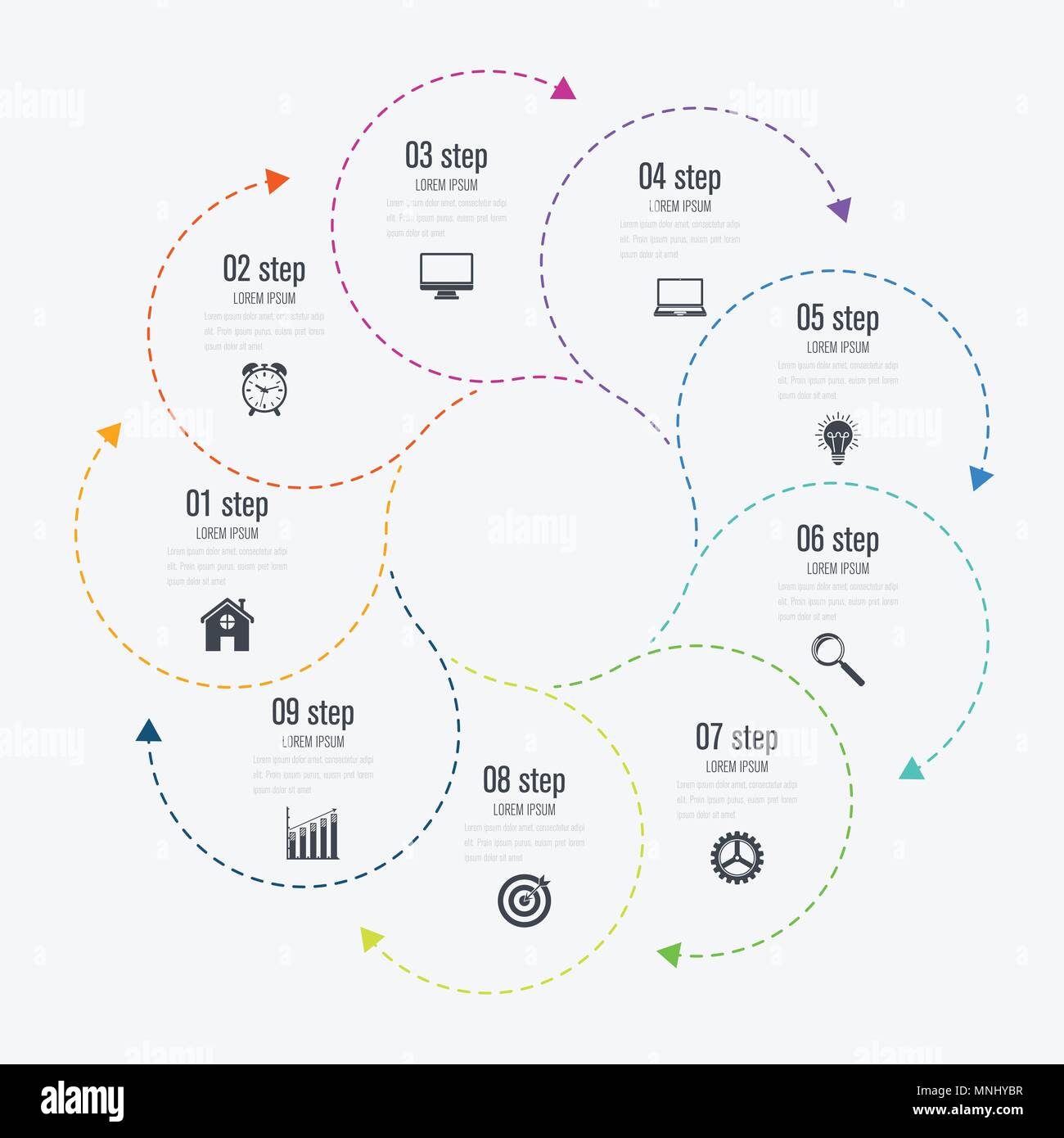 Template infographic 9 Stock Vector Images - Alamy