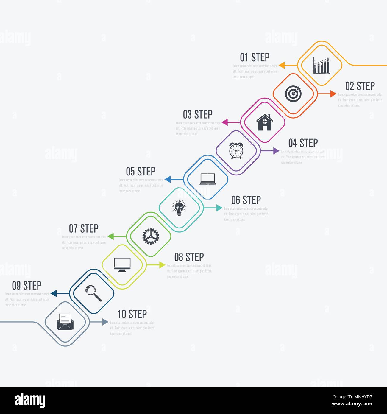Vector illustration infographics 10 options Stock Vector Image & Art ...