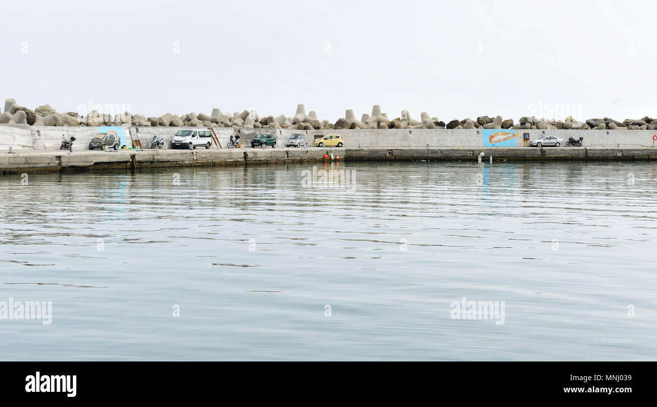 Little harbour in Crete, Greece.Fisherman's Wharf Stock Photo - Alamy
