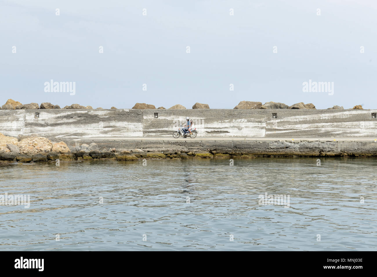 Little harbour in Crete, Greece.Fisherman's Wharf Stock Photo - Alamy