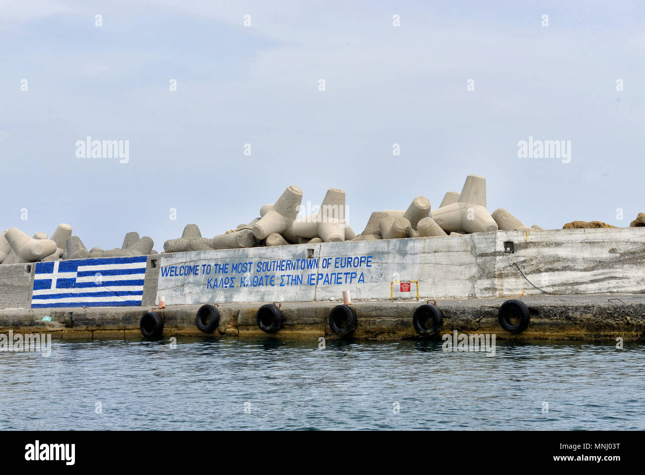 Little harbour in Crete, Greece.Fisherman's Wharf Stock Photo - Alamy