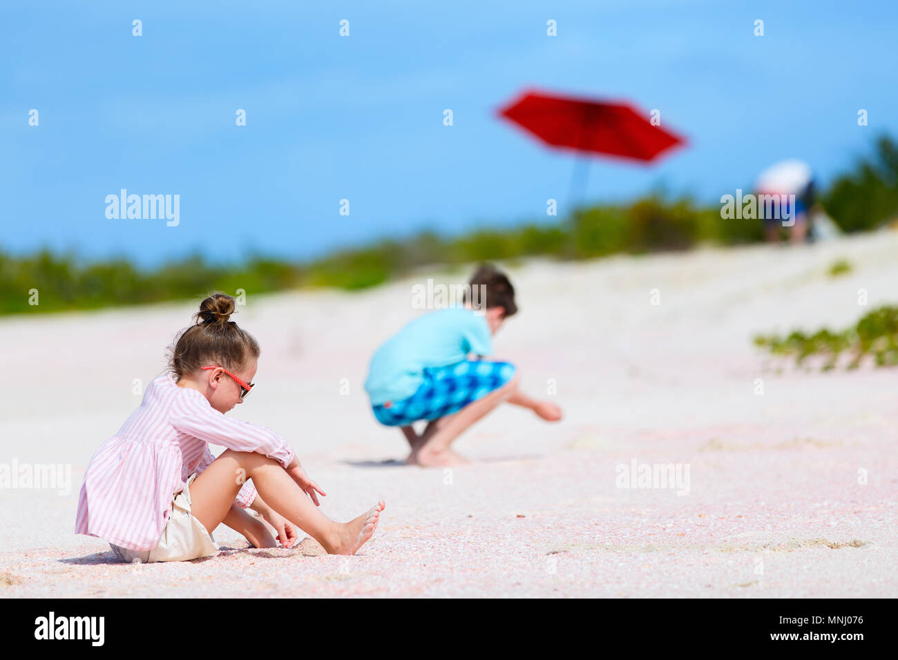 Boy playing with shells hi-res stock photography and images - Alamy