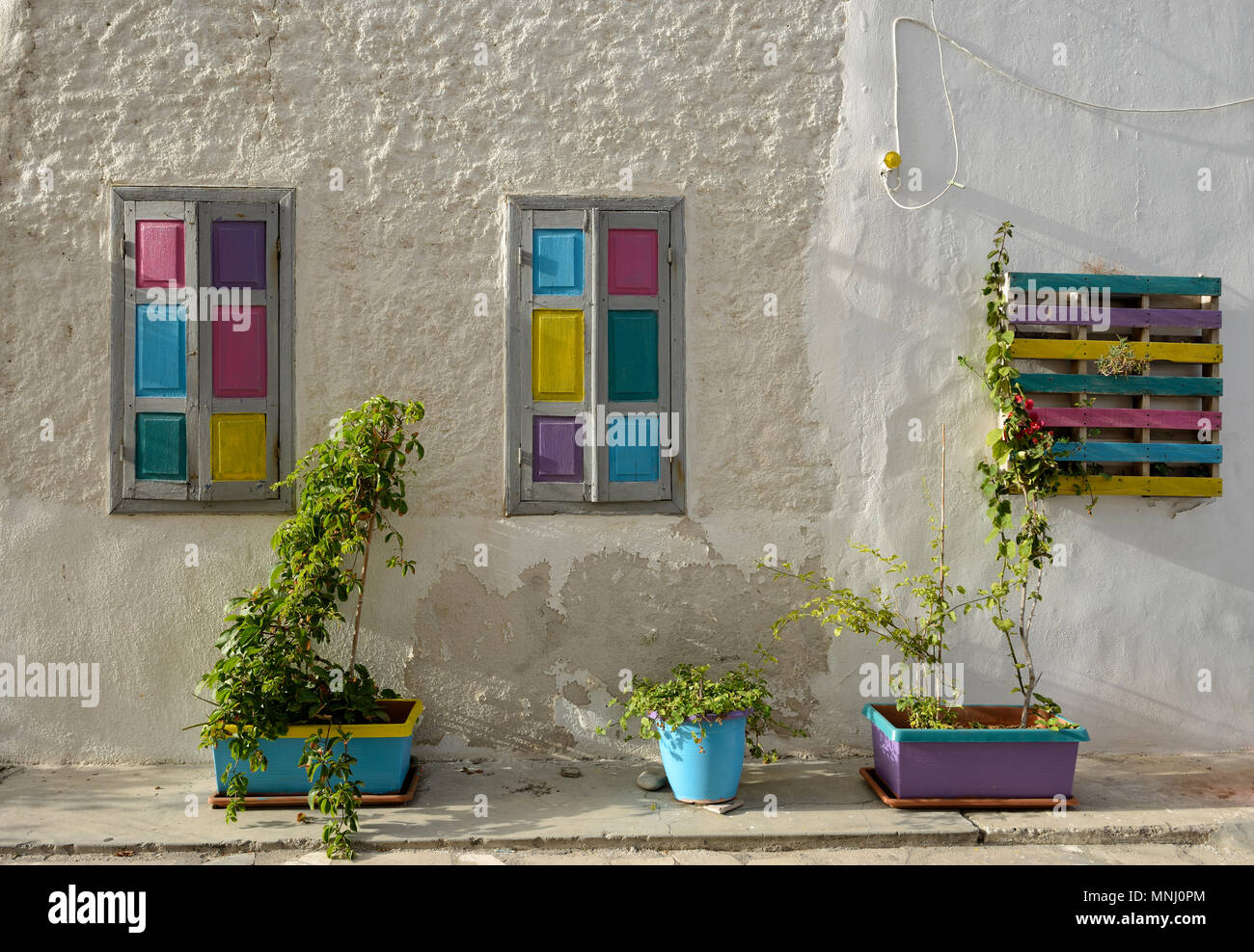 Greek blinds hi-res stock photography and images - Alamy