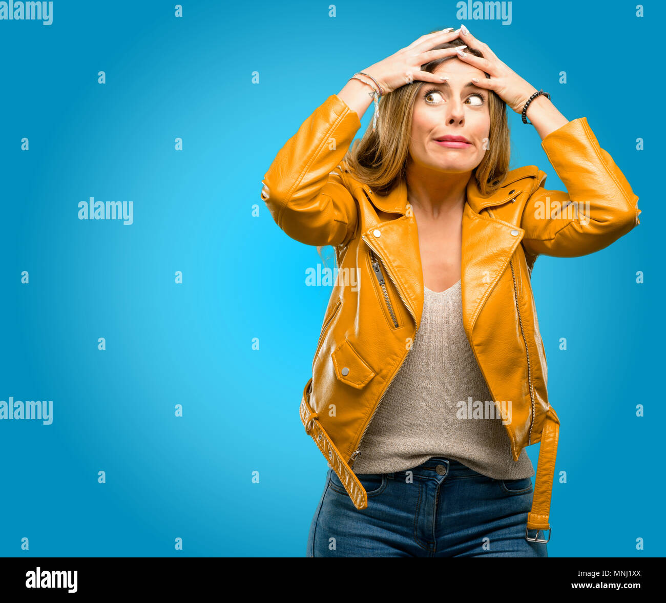 Woman Head In Hands Embarrassed High Resolution Stock Photography and ...