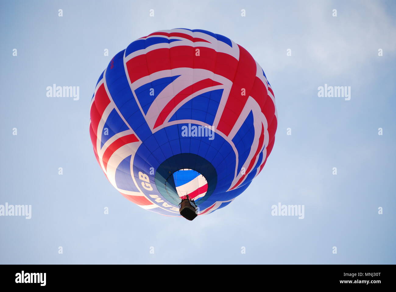 Union Jack Flag Hot Air Balloon Stock Photo - Alamy