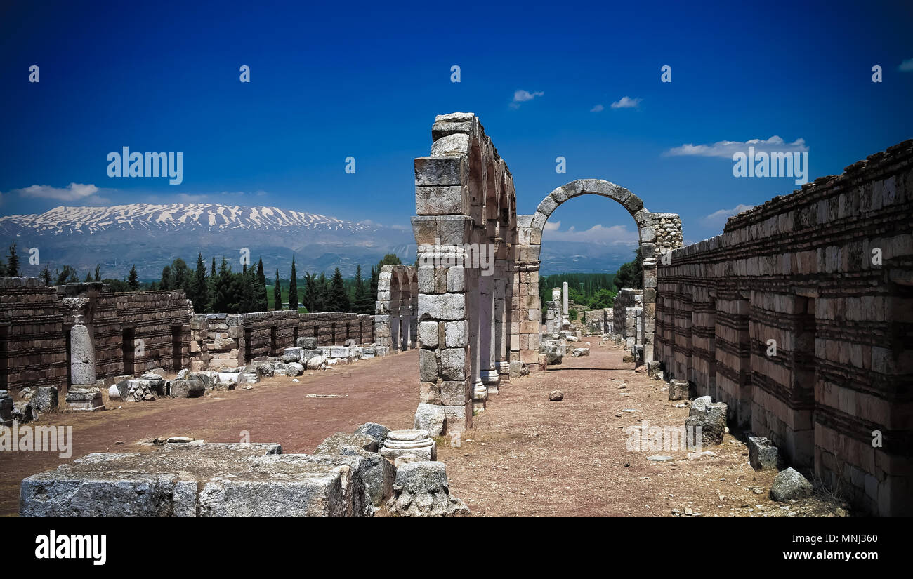 Lebanon anjar ruins column hi-res stock photography and images - Alamy