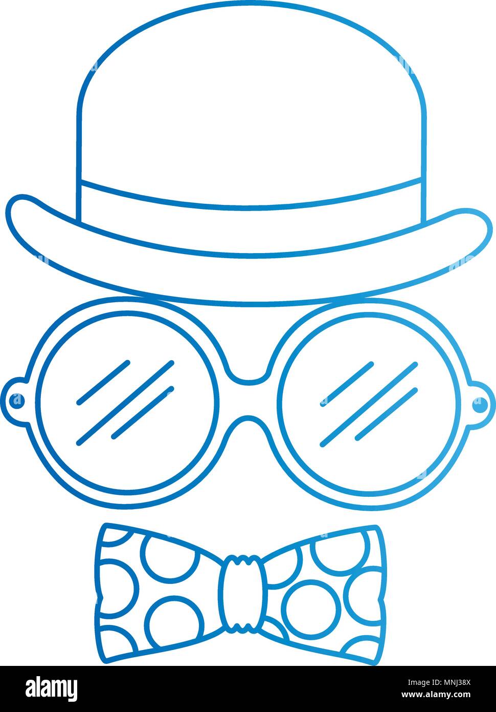 Hat bowtie hipster style fashion hi-res stock photography and images ...