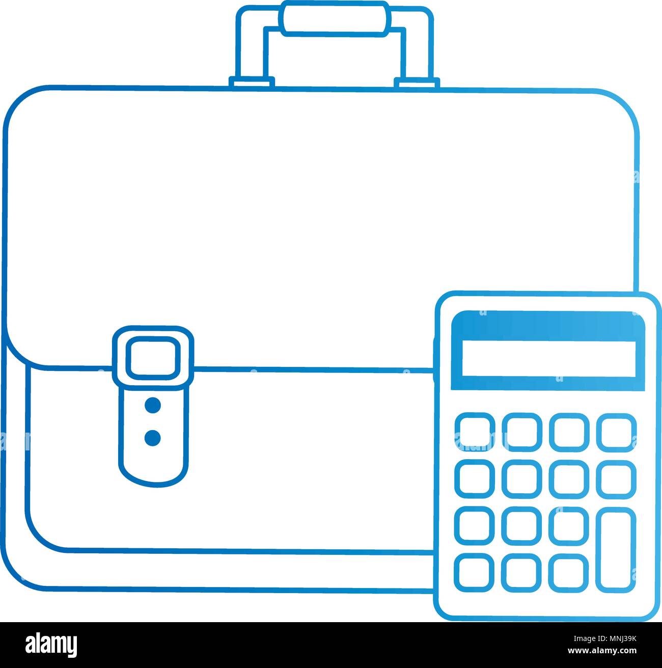 portfolio briefcase with calculator Stock Vector Image & Art - Alamy