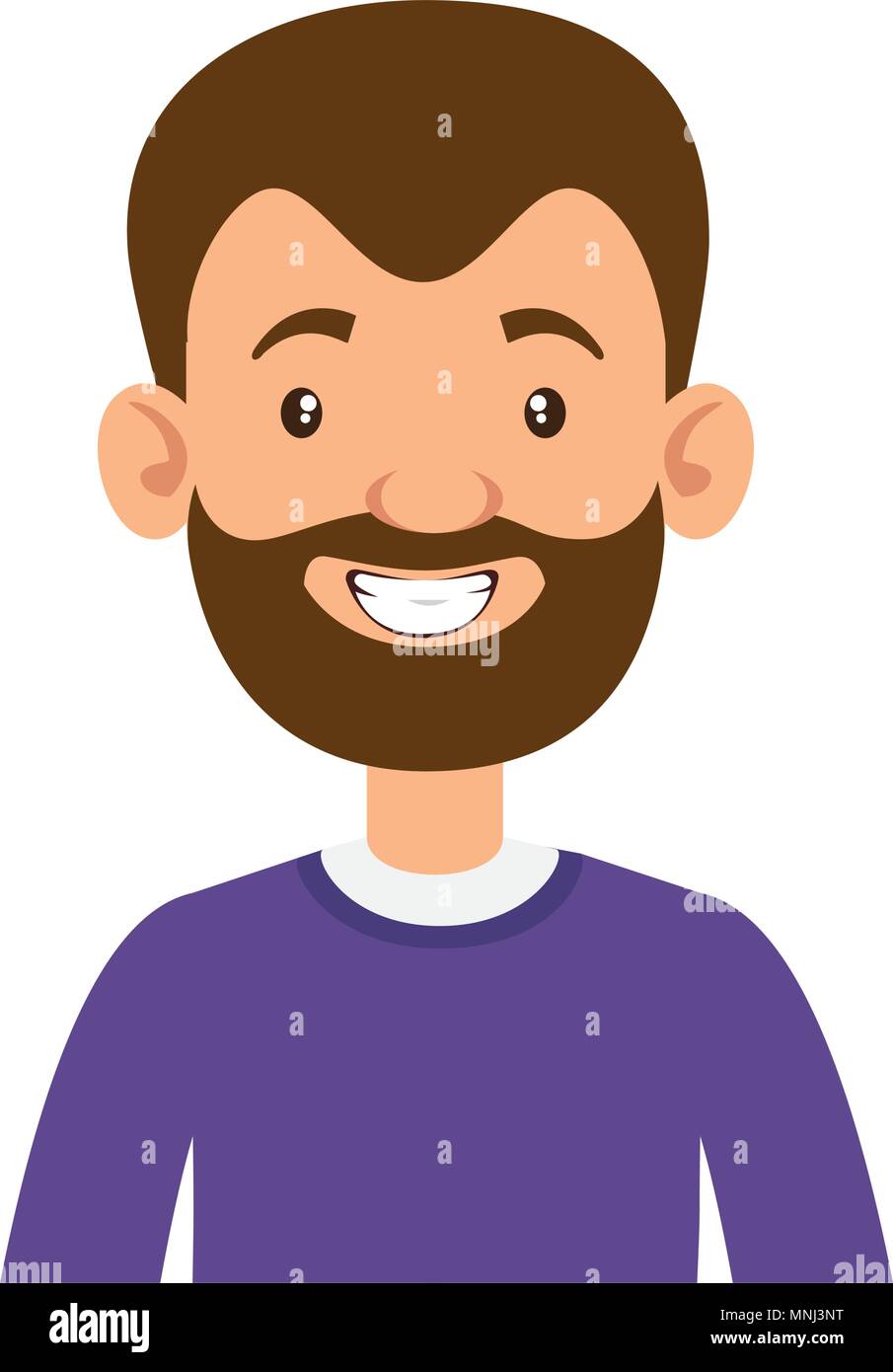 cute father with beard avatar character Stock Vector Image & Art - Alamy