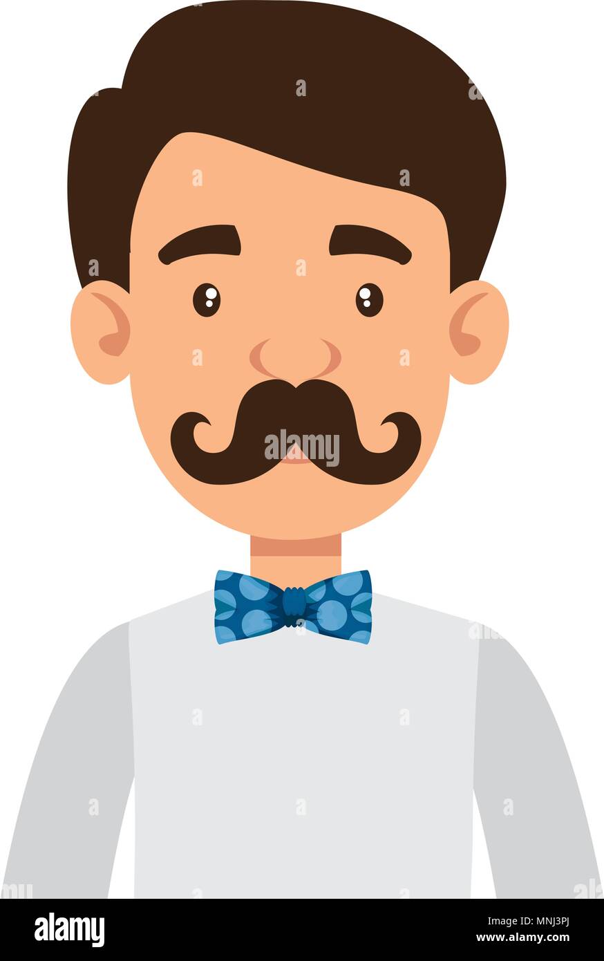 cute father with mustache avatar character Stock Vector Image & Art - Alamy