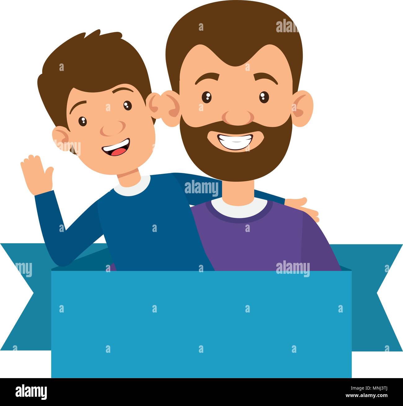cute father with son avatars characters Stock Vector Image & Art - Alamy