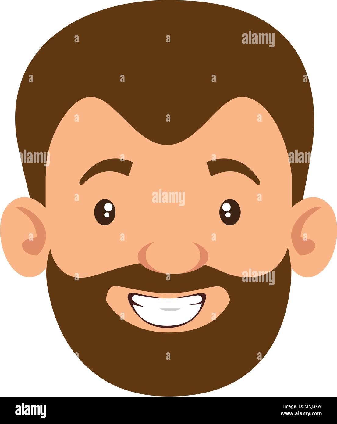 cute father with beard avatar character Stock Vector Image & Art - Alamy