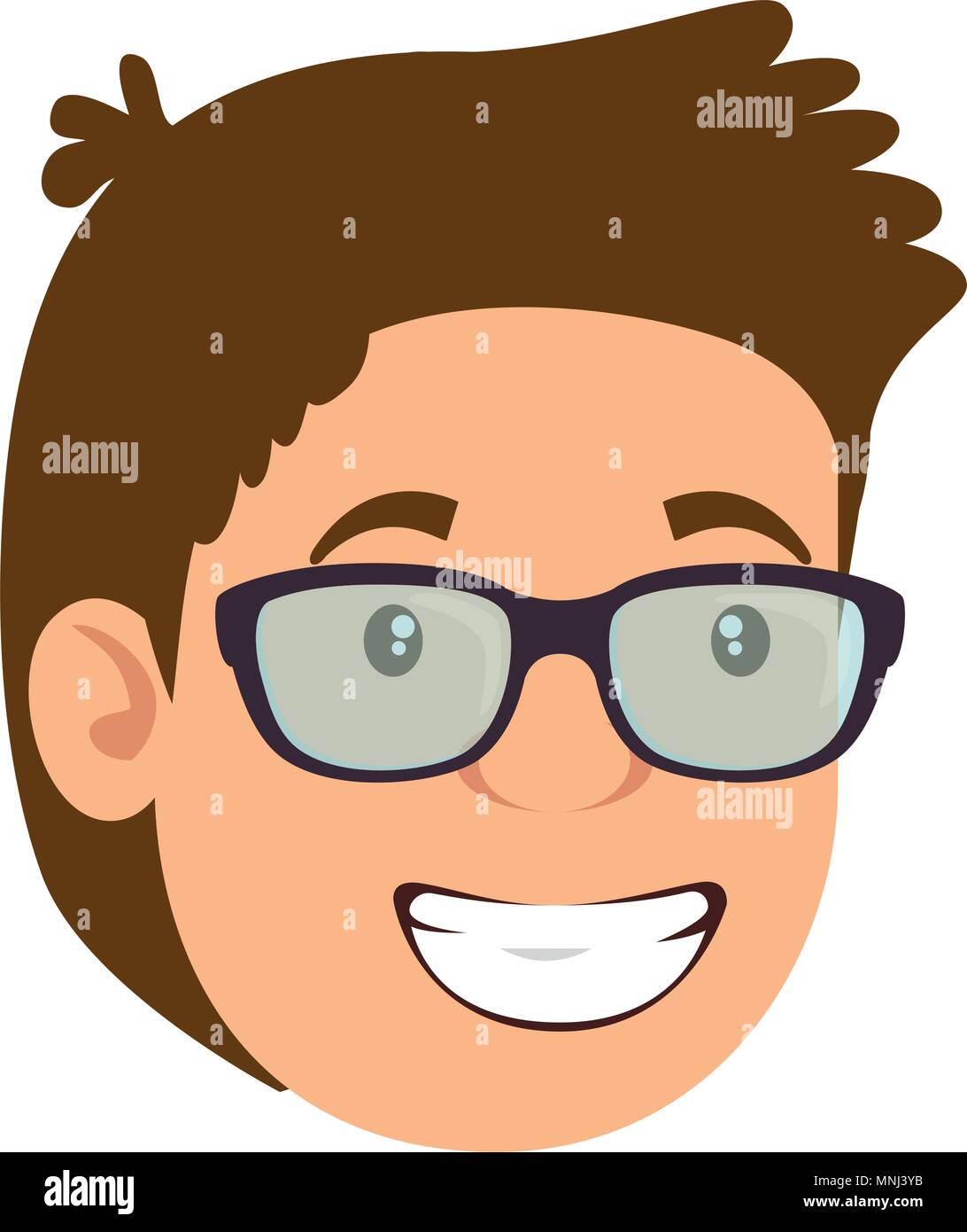 cute father with glasses avatar character Stock Vector Image & Art - Alamy