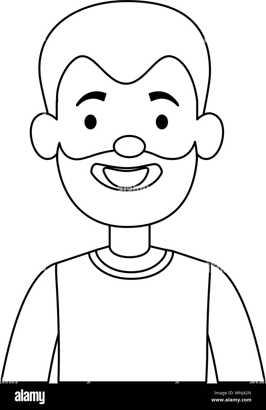 cute father with beard avatar character Stock Vector Image & Art - Alamy