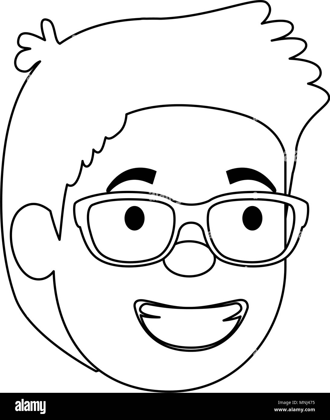 Father Face Clipart Black And White