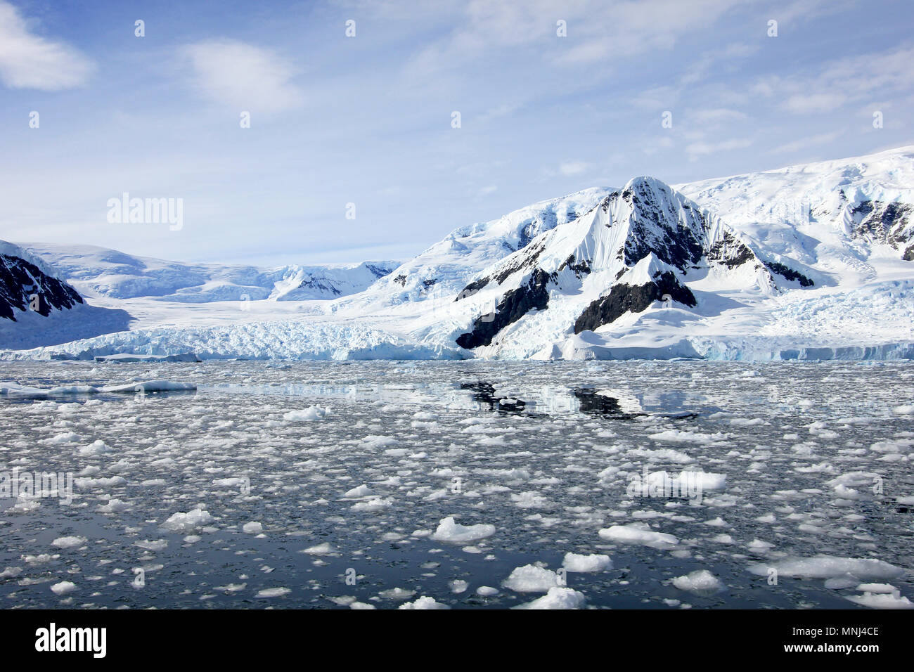 Antarctica landscape, icebergs, mountains and ocean Stock Photo - Alamy