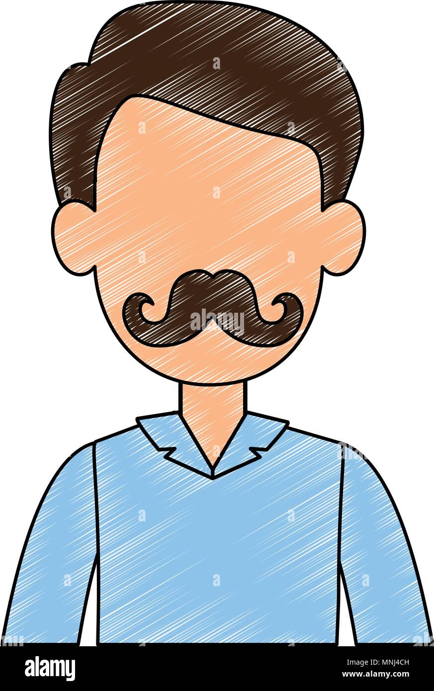 cute father with mustache avatar character Stock Vector Image & Art - Alamy