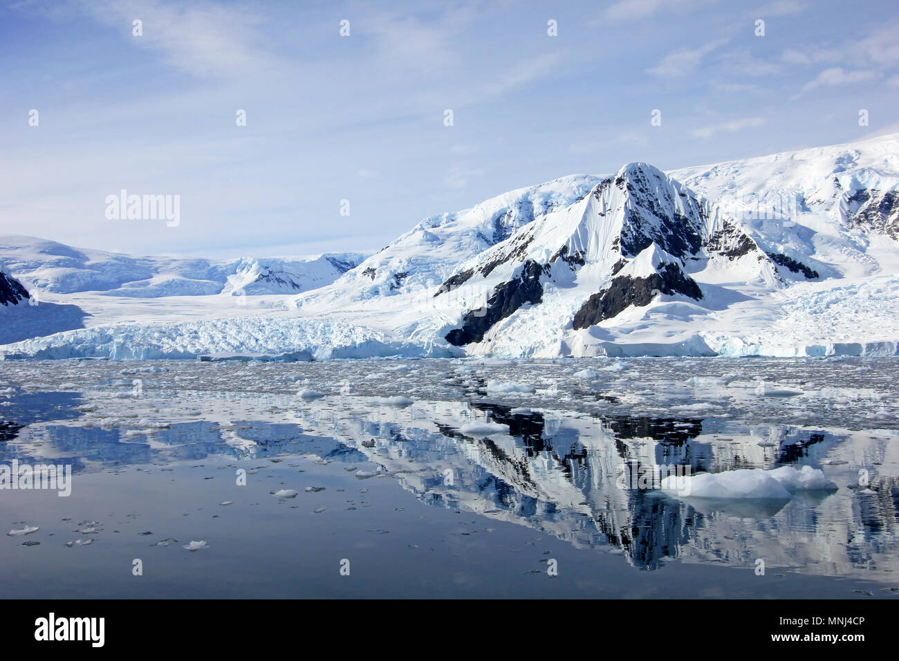Antarctica landscape, icebergs, mountains and ocean Stock Photo - Alamy