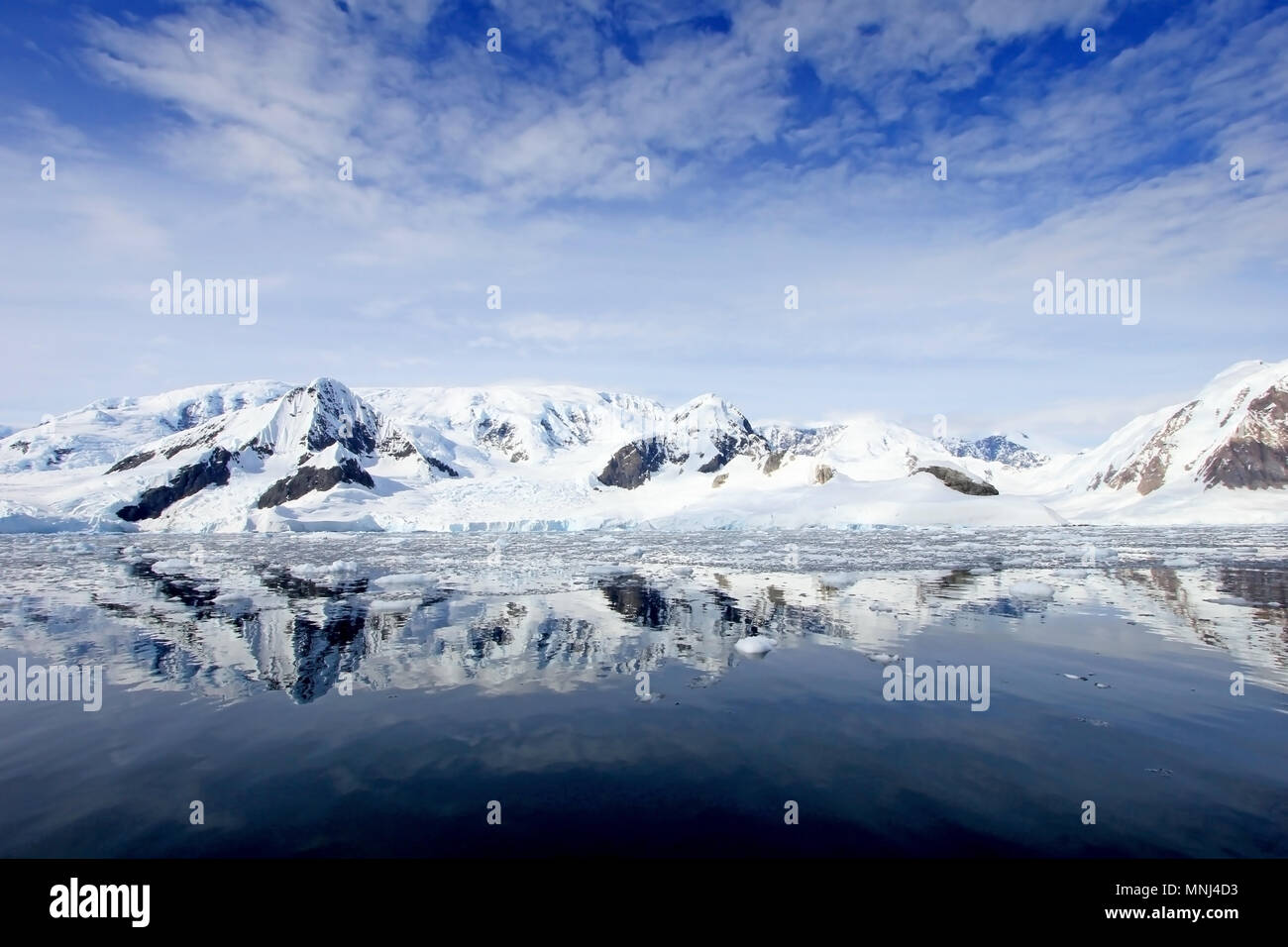 Antarctica landscape, icebergs, mountains and ocean Stock Photo - Alamy