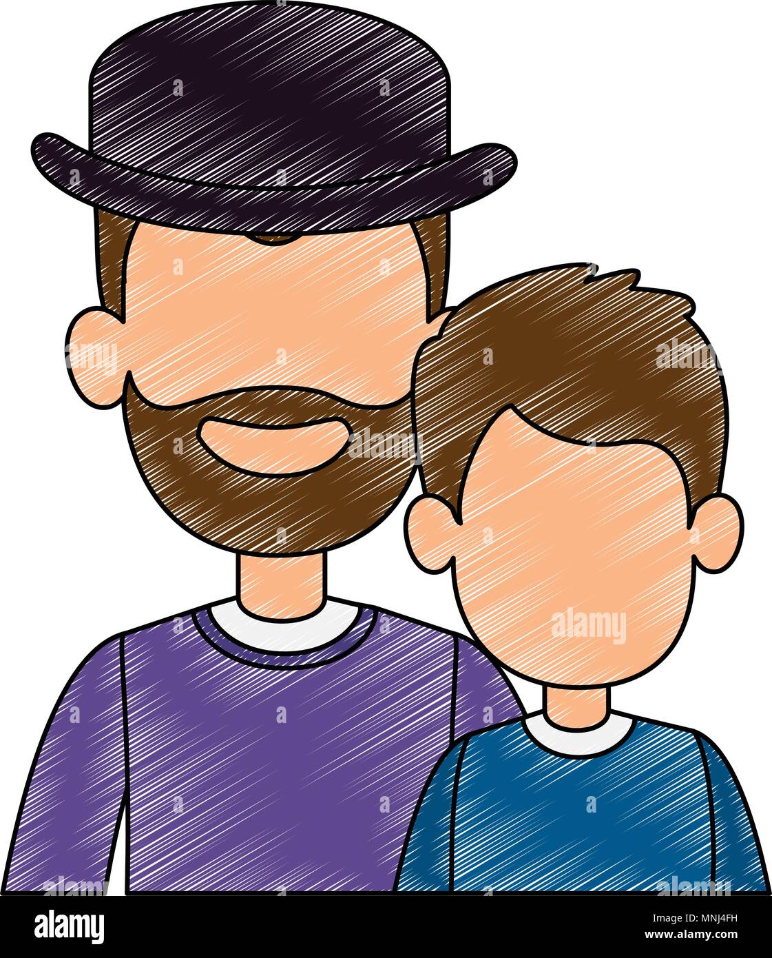 cute father with son avatars characters Stock Vector Image & Art - Alamy