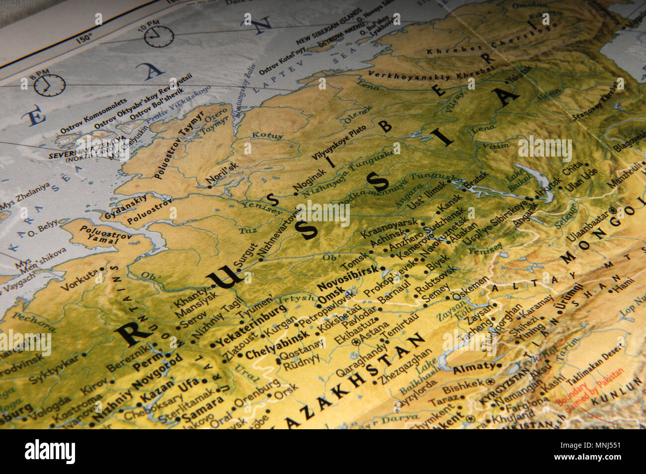 Atlas maps of Russia Stock Photo - Alamy