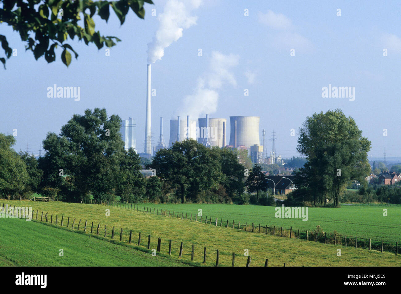 COOLING TOWERS to a power plant in Germany 2010 Stock Photo - Alamy