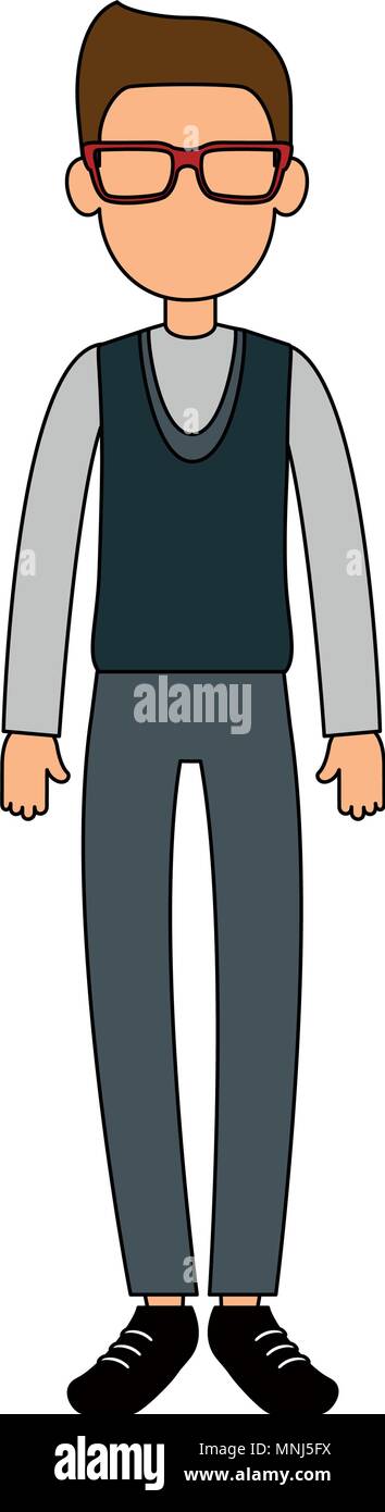 cute father with glasses avatar character Stock Vector Image & Art - Alamy