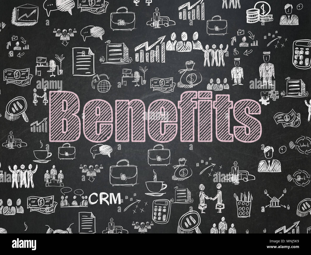 Finance concept: Benefits on School board background Stock Photo - Alamy