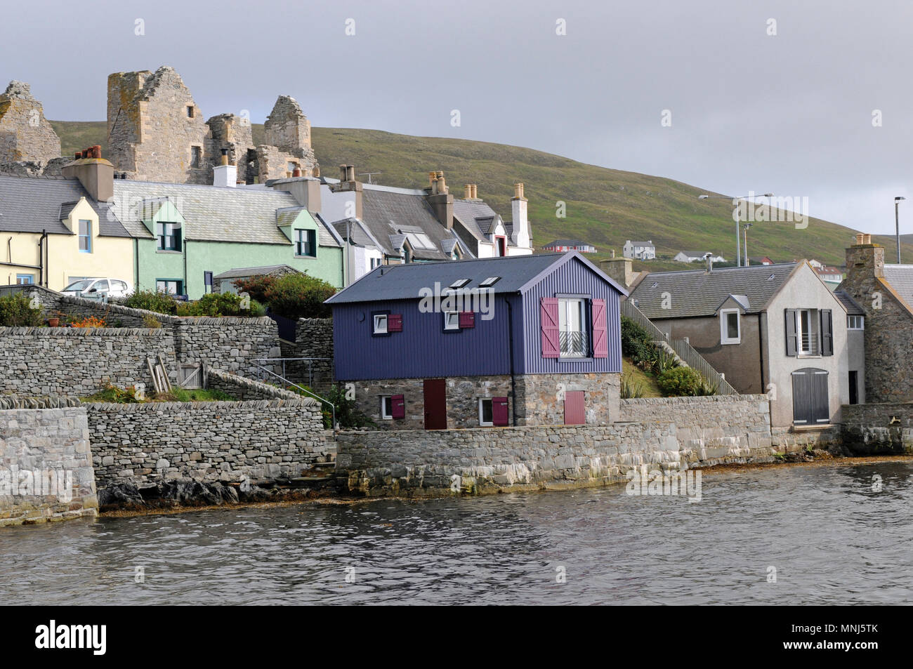 Various views of Scalloway in Shetland the second largest town and ...