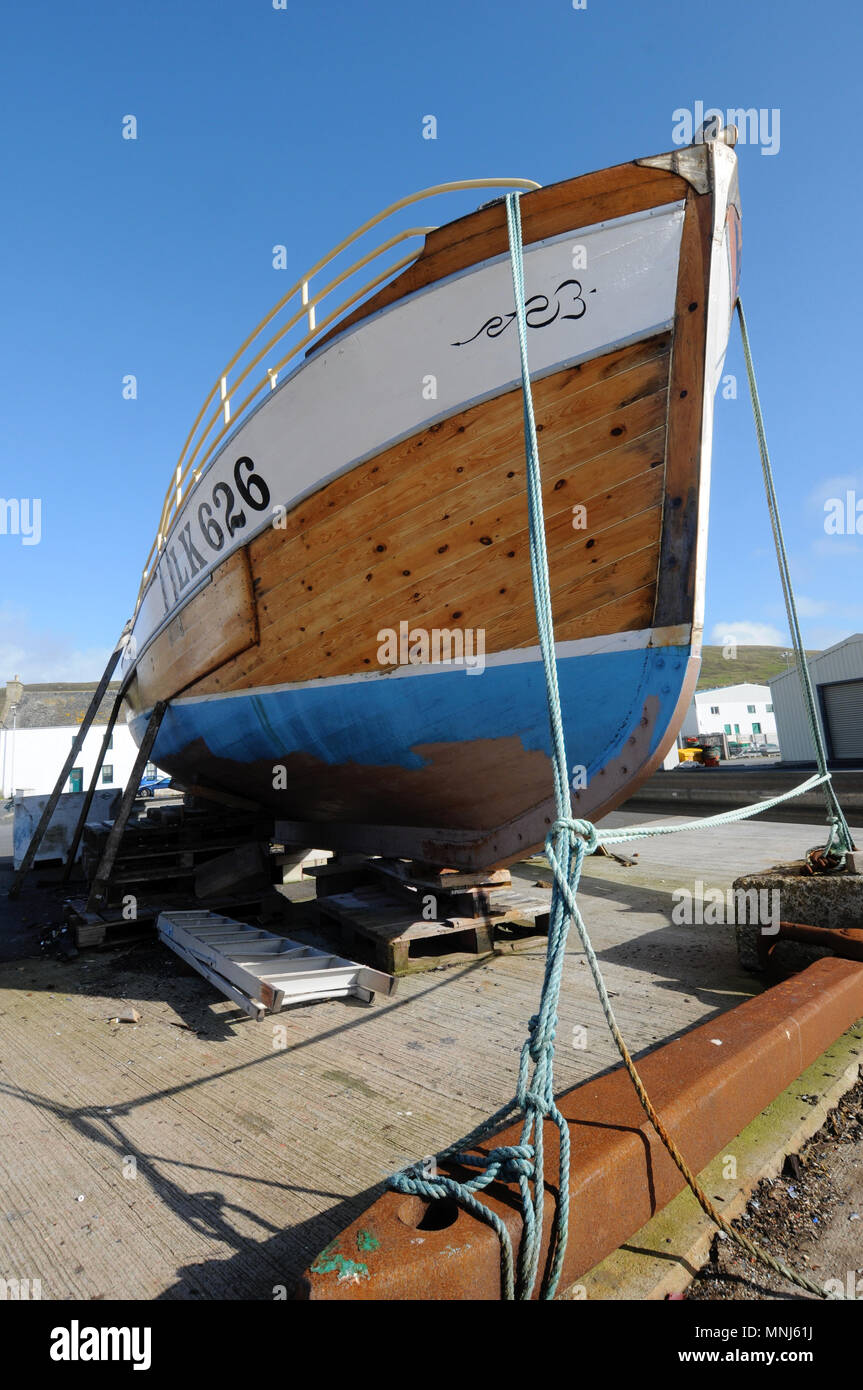 Various views of Scalloway in Shetland the second largest town and ...