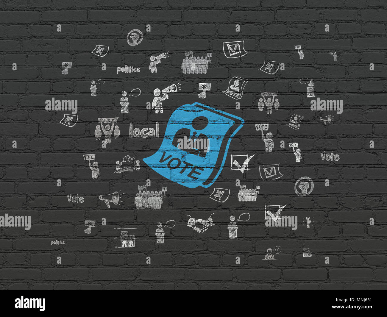 Politics concept: Ballot on wall background Stock Photo - Alamy