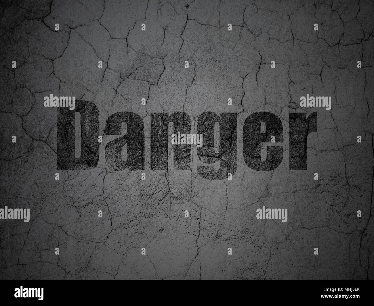 Protection concept: Danger on grunge wall background Stock Photo - Alamy