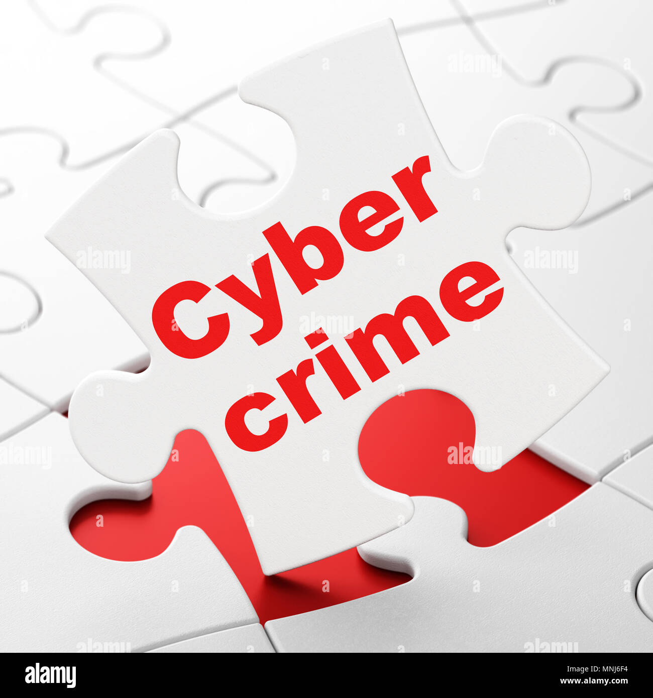 Safety concept: Cyber Crime on puzzle background Stock Photo - Alamy