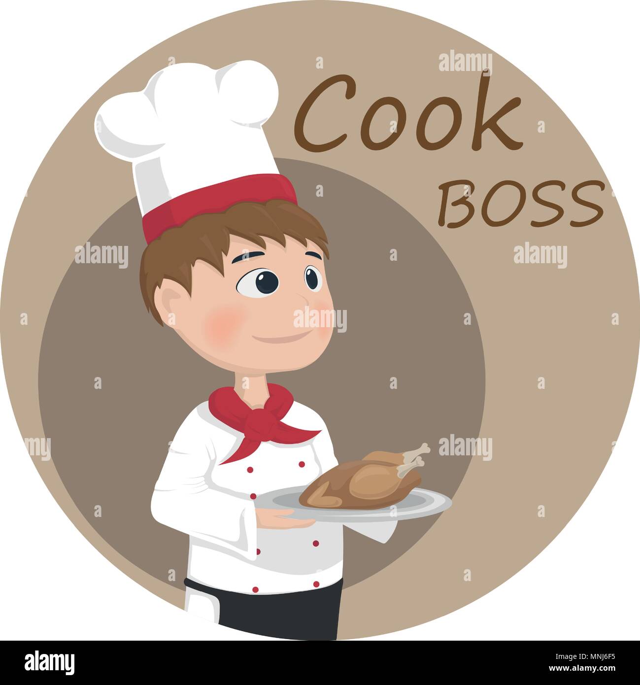 Man cooking chief Vector. Cartoon character Logo template Stock Vector ...