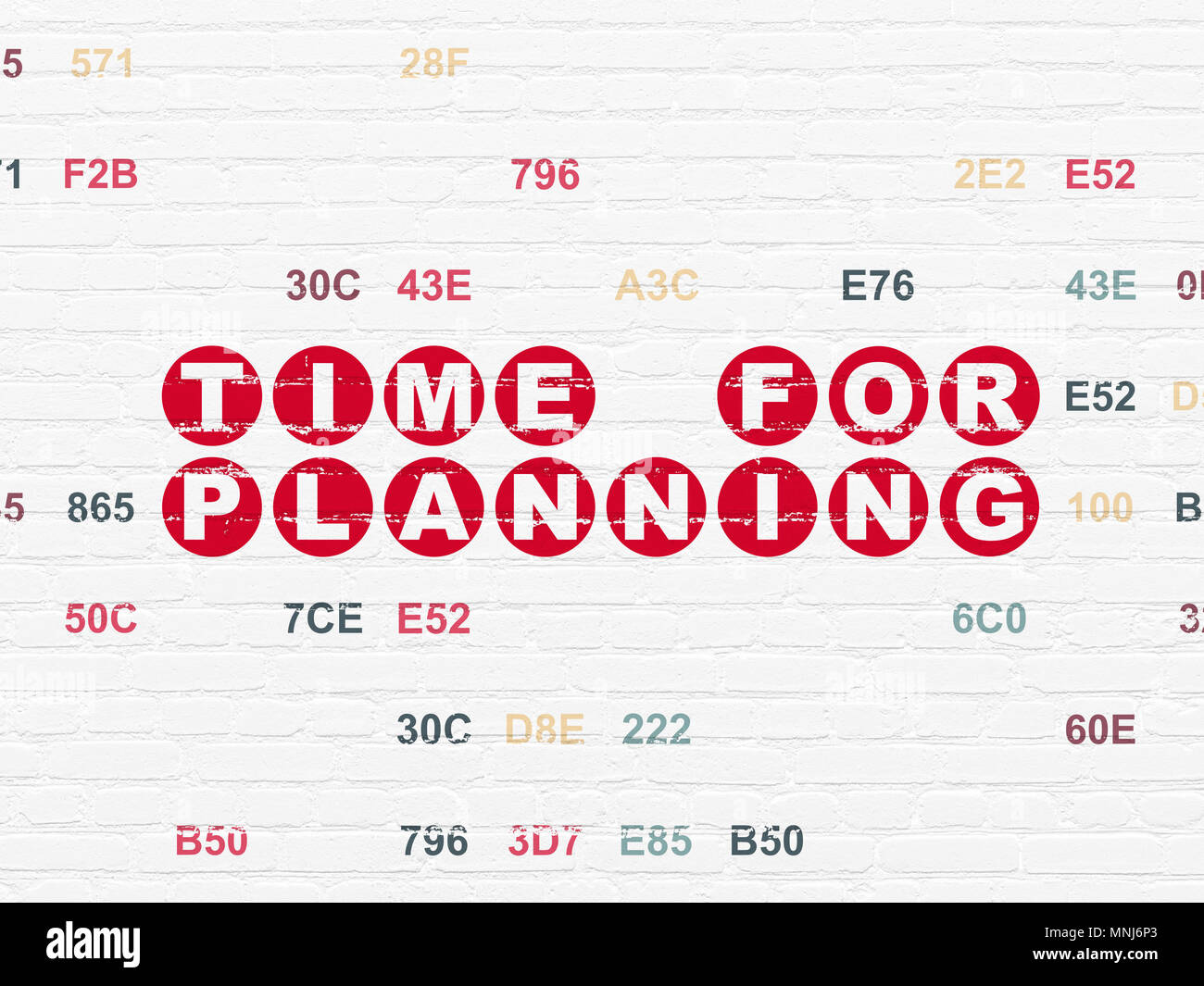 Timeline concept: Time for Planning on wall background Stock Photo - Alamy