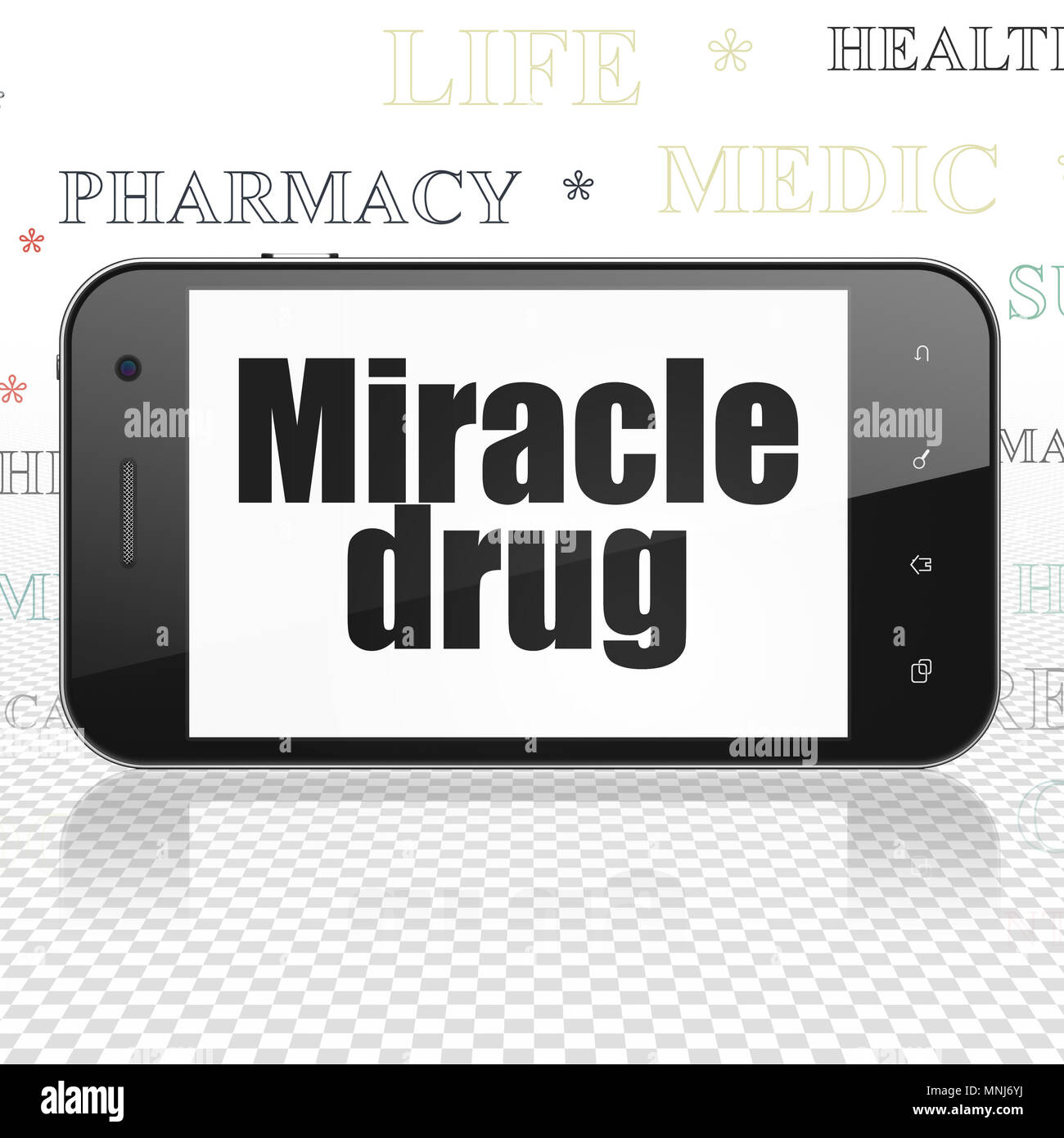 Medicine concept: Smartphone with Miracle Drug on display Stock Photo ...