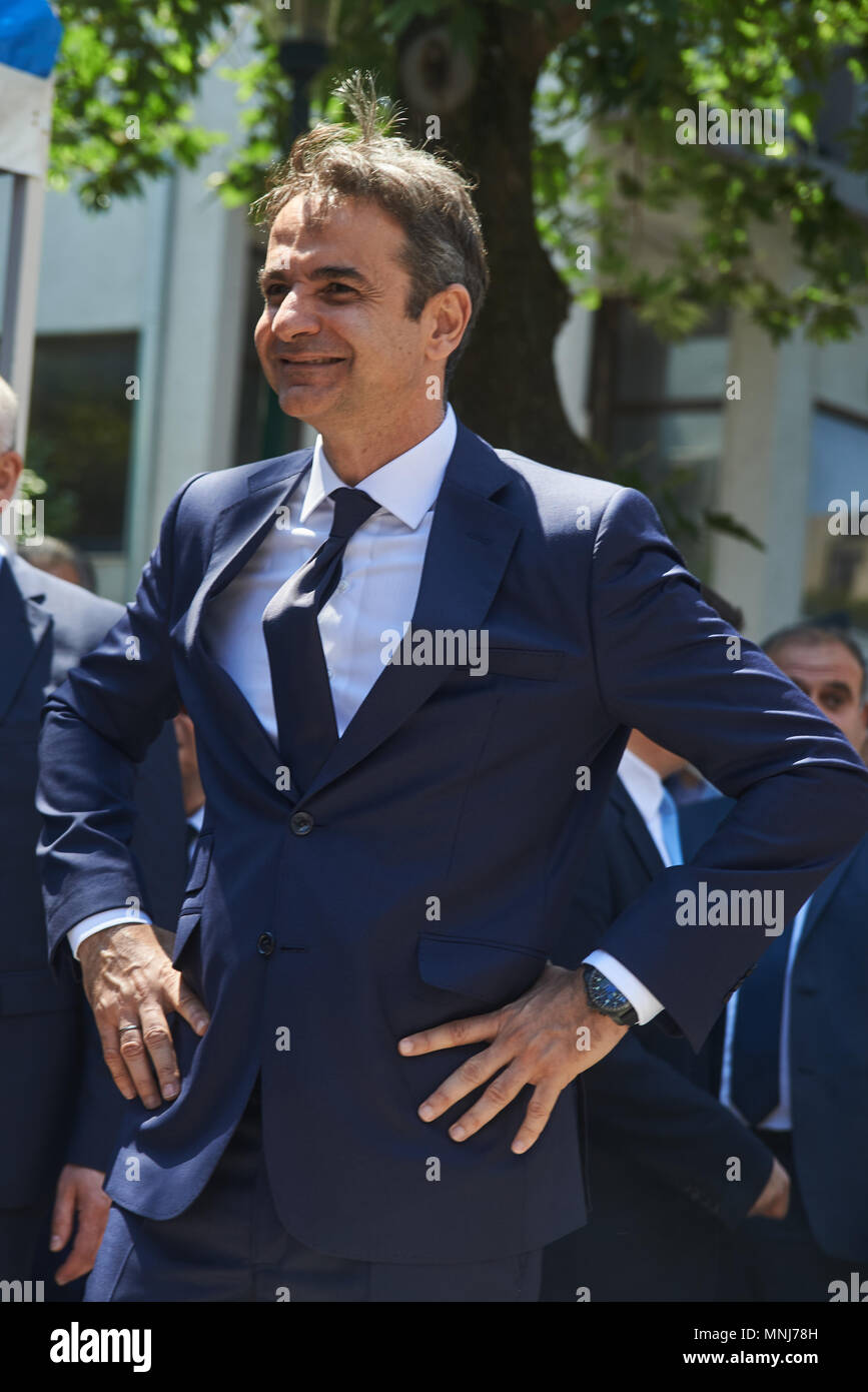 ALEXANDROUPOLI, GREECE-MAY 14, 2018: Greek Leader of New Democracy ...