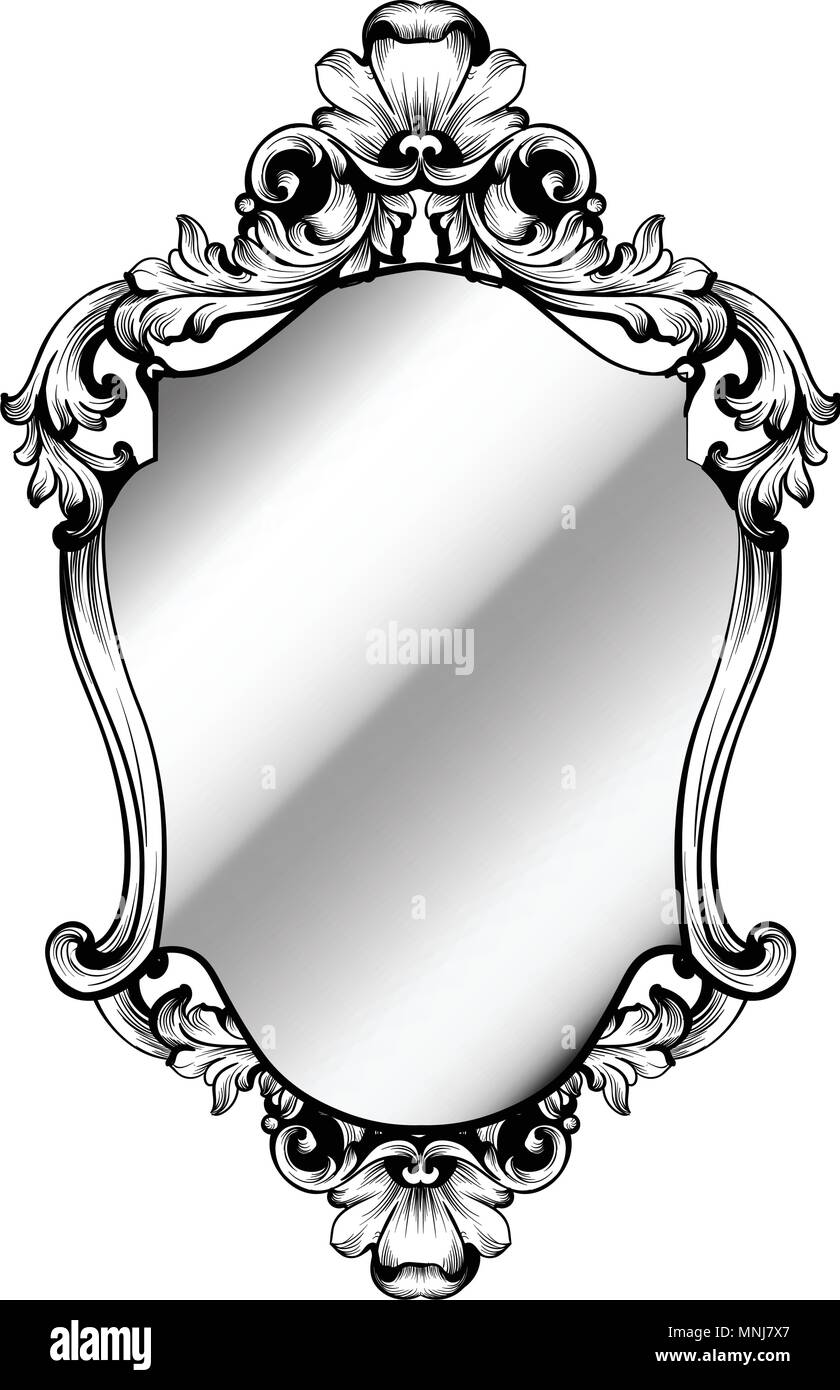 Simple Baroque Frame Vector