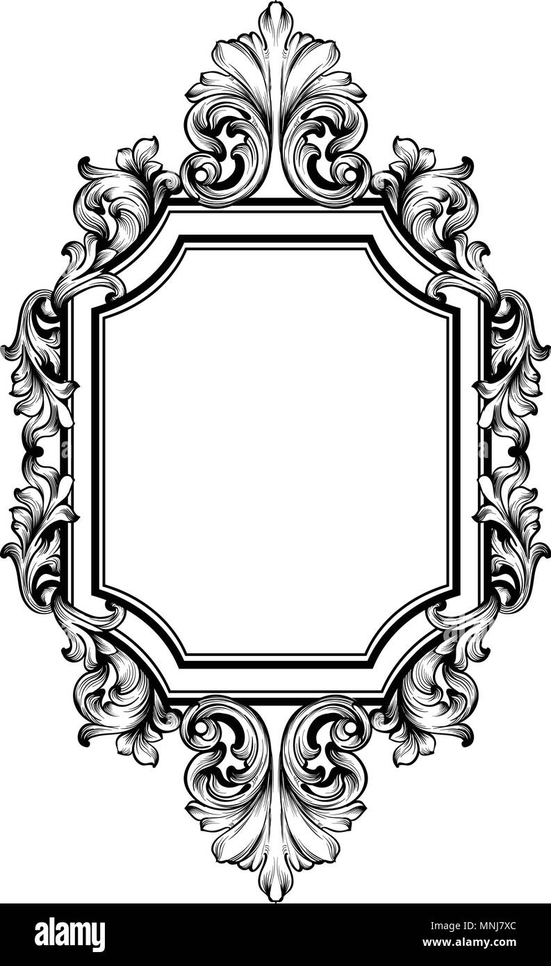 Simple Baroque Frame Vector