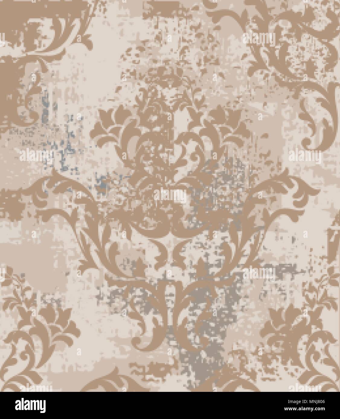 Imperial Baroque pattern vintage background Vector. Ornamented texture ...