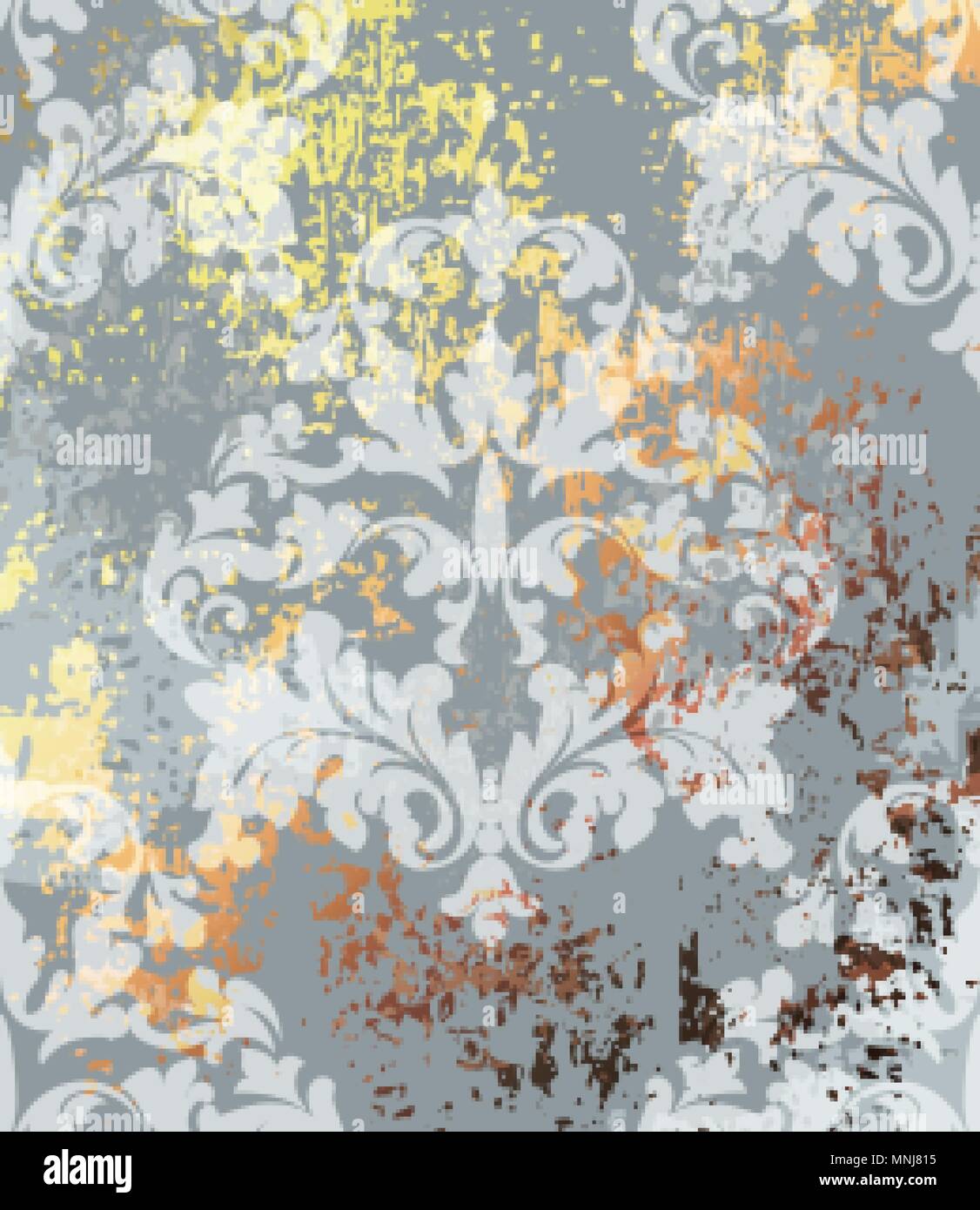 Baroque pattern background Vector. Ornamented texture luxury design ...