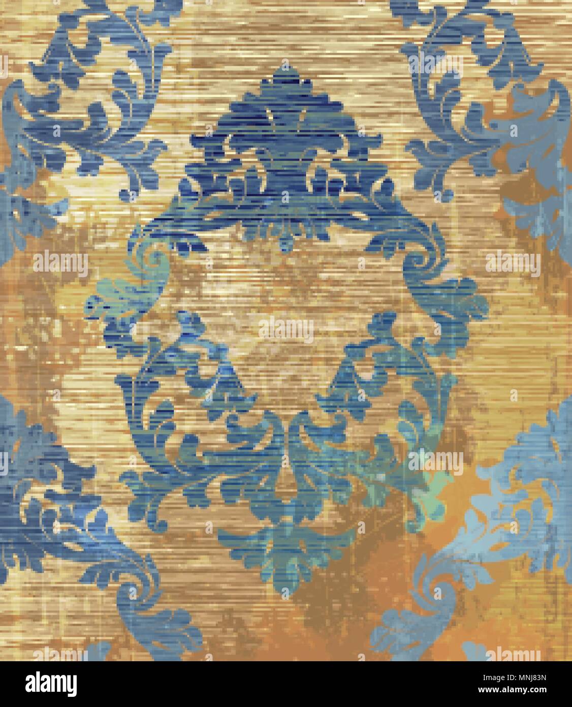 Baroque pattern background Vector. Ornamented texture luxury design ...