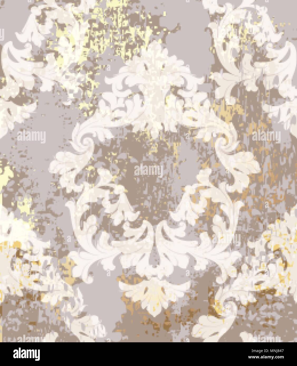 Baroque pattern background Vector. Ornamented texture luxury design ...