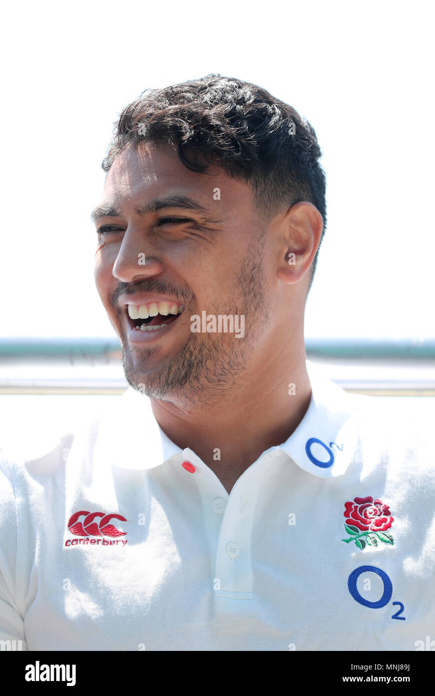 England's Denny Solomona during the press conference at the Brighton ...