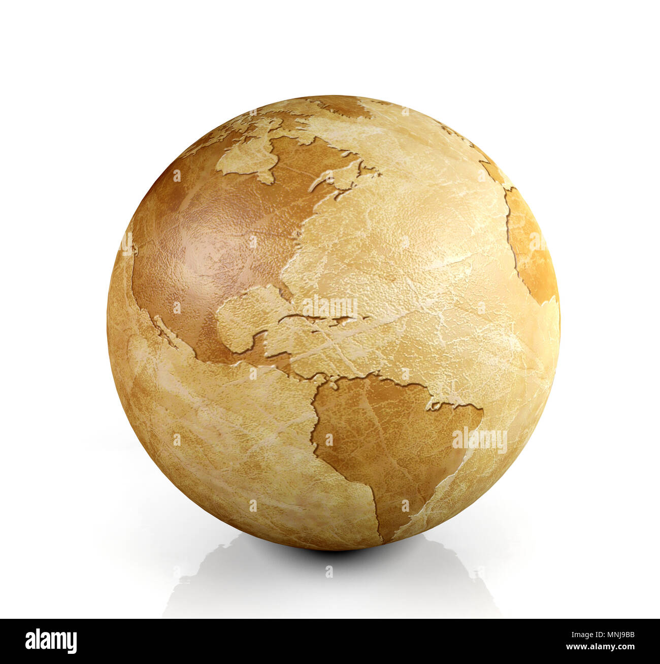 Vintage globe isolated, 3D render Stock Photo - Alamy